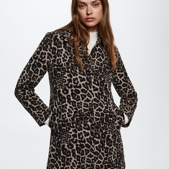 ecru | Jackets & Coats | Ecru Cheetah Print Coat Size Small Tan Black ...